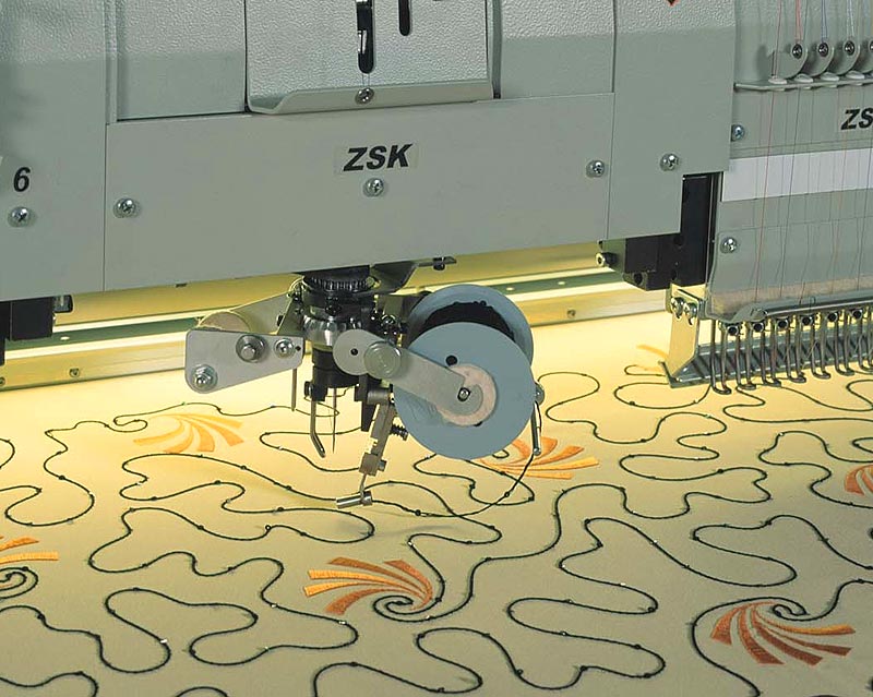 ZSK Embroidery Machines | Specialty | Sequins Cording Coiling Taping ...